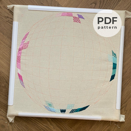 Disco Ball PDF pattern "crewel embroidery" sampler | wolfratsen